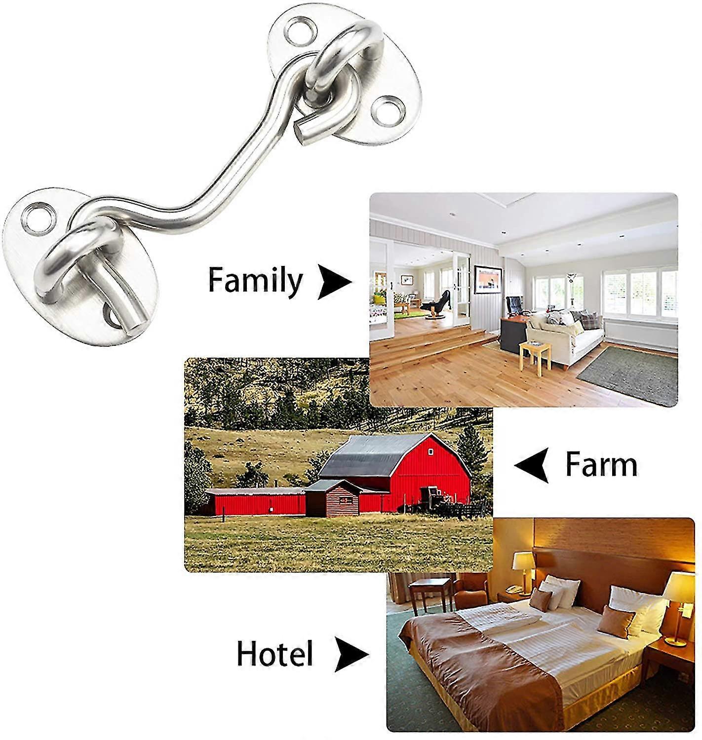 2 Fixing Hooks For Revolving Door Frame Doors And Windows (silver 75 Mm ...