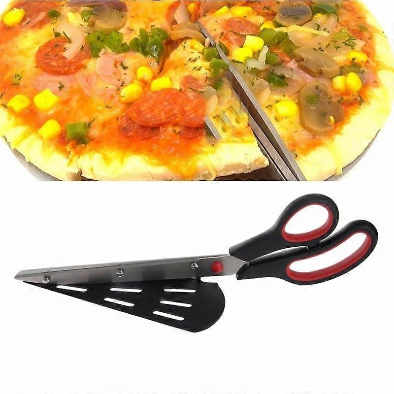 Pizza Scissor Stainless Steel Pizza Cutter With Detachable Spatula ...