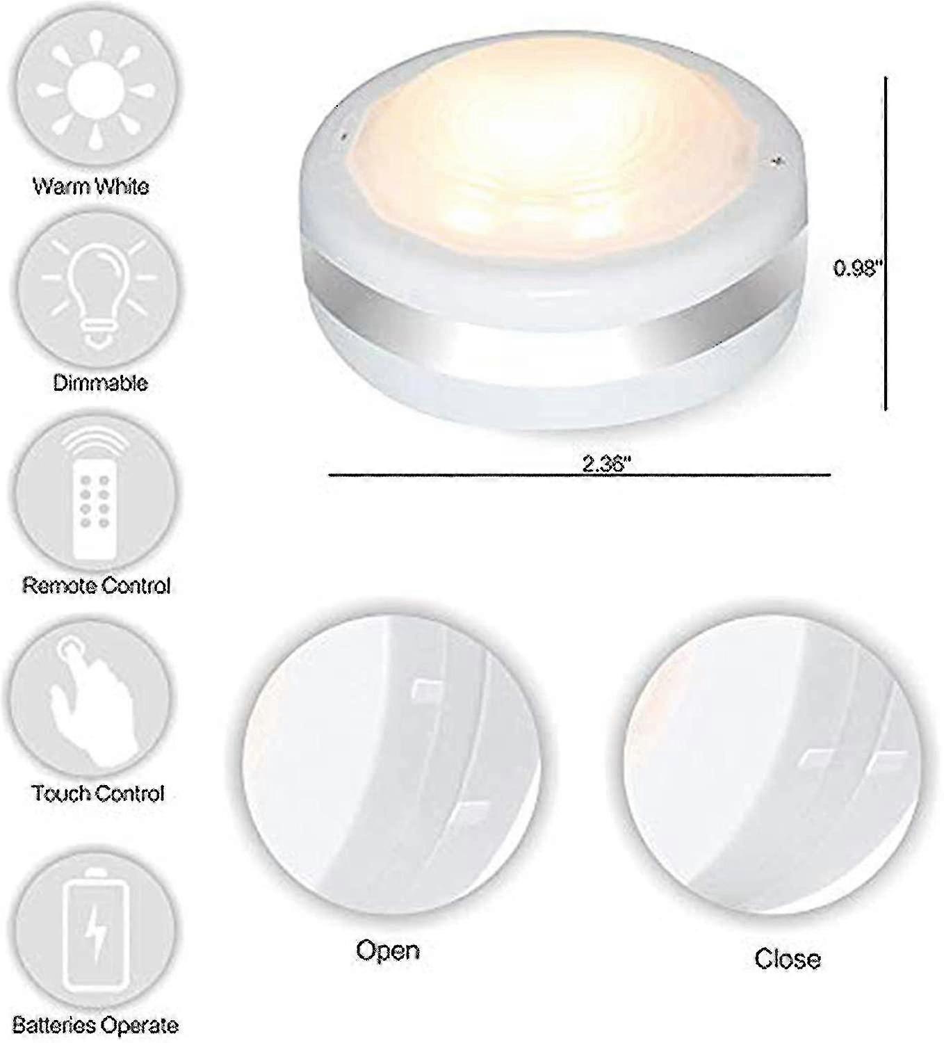 Puck Lights With Remote, Wireless Led Puck Lights Battery Operated, Led ...