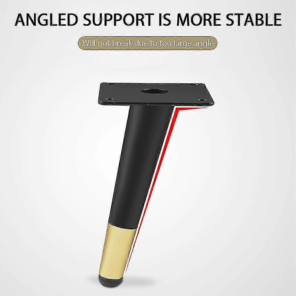 4pcs Furniture Feet Iron Rust-proof Tapered Furniture Legs For Coffee ...