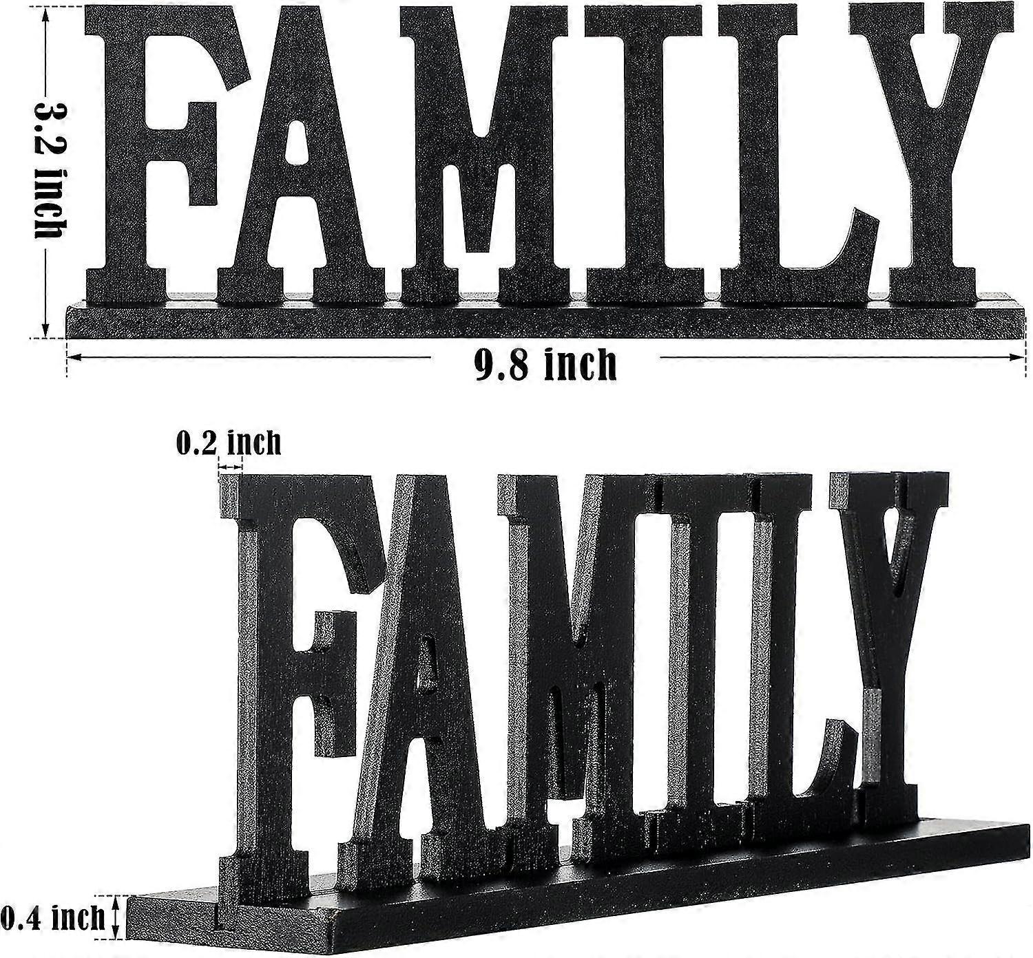 Love Faith Hope Family Wood Word Sign - Rustic Wooden Cutout Letter ...