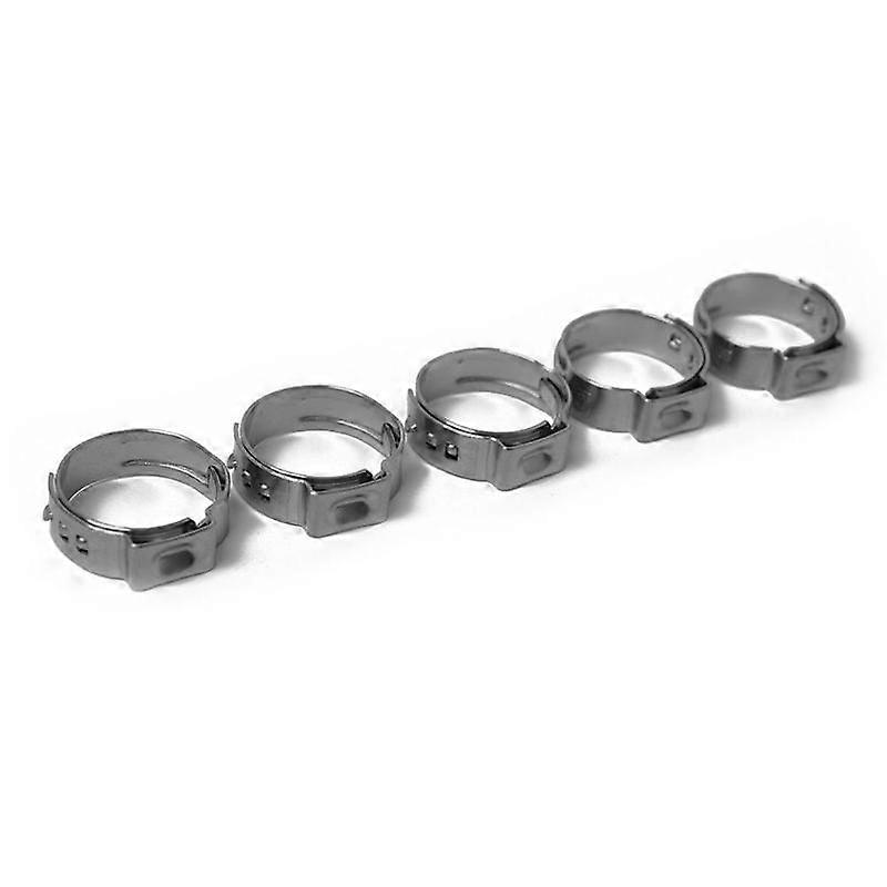 Stainless Steel Single Ear Hose Clamp 10pcs 5.3-14.5mm Crimp Hose Clamp ...