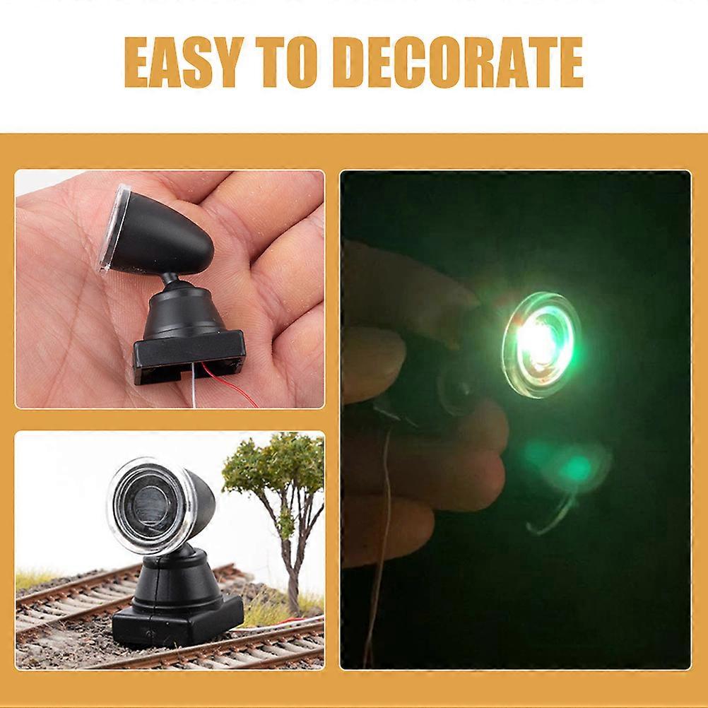 2Pcs Railroad Train Mini Signal Light Model Train Layout Scene Signal ...