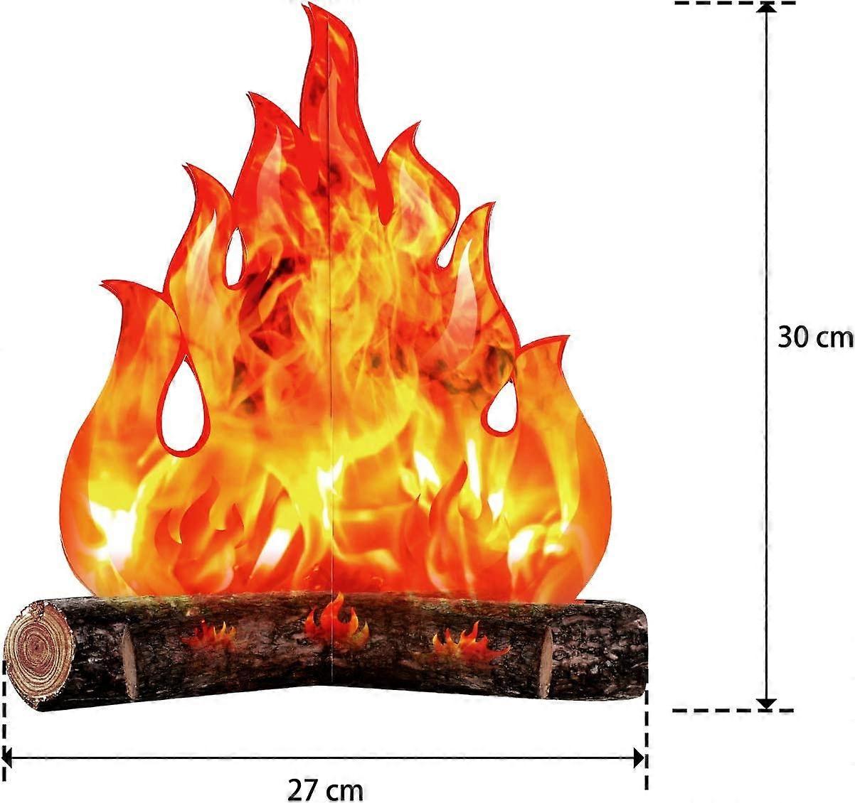 3D Decorative Cardboard Campfire Centerpiece Artificial Fire Fake Flame ...