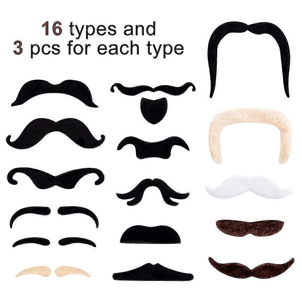 Fake Mustaches, Mustache Party Supplies, Self Adhesive Mustaches ...