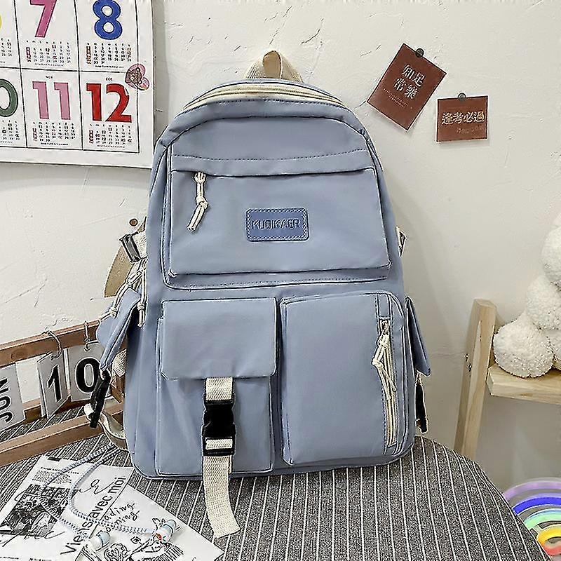 Large Capacity Canvas Black Backpack Light Simple Travel Bag Canvas ...