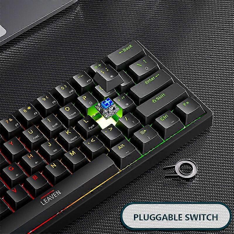 K620 Hotswap Mini Gaming Mechanical Keyboard 61 Keys RGB Type-C Wired ...