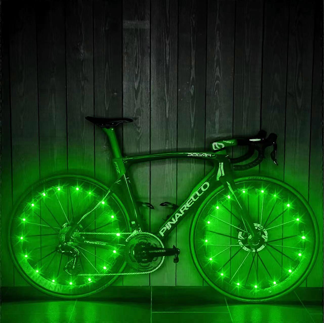 2 Tire Pack LED Bike Wheel Lights Ultra Bright Waterproof Bicycle Spoke ...