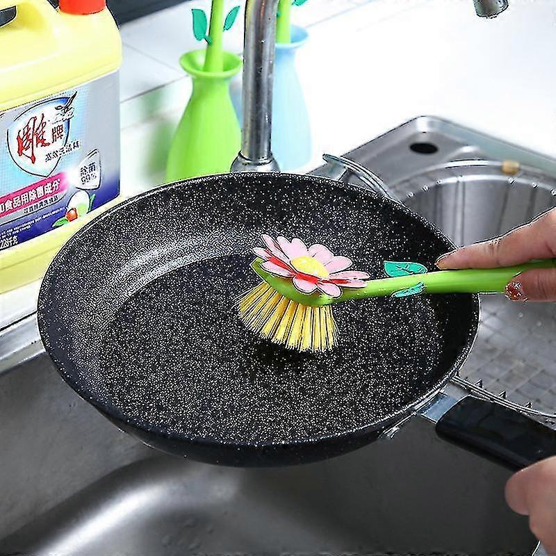 Kitchen Pot Washing Brush, Long Handled Washing Up Brush, Creative ...