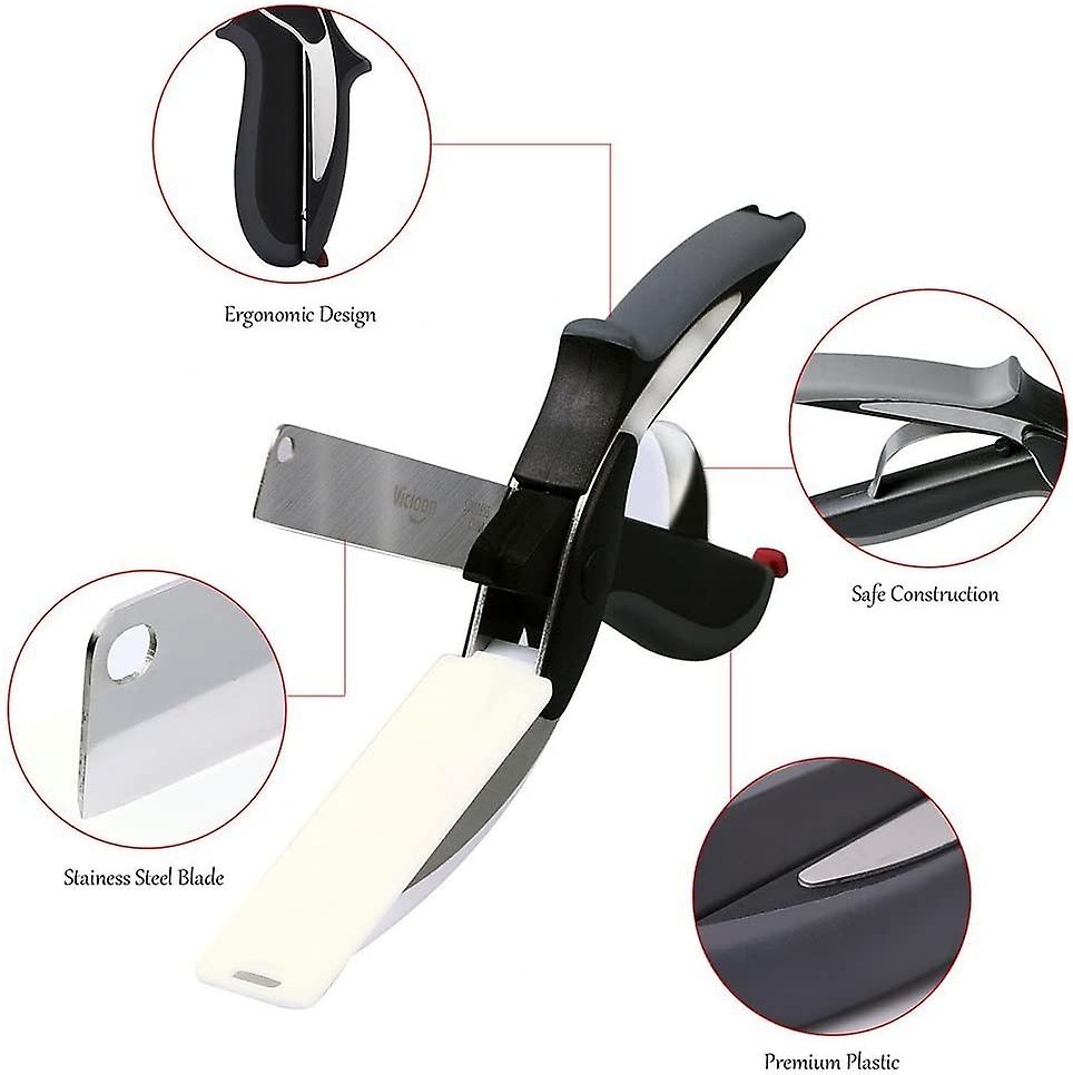 2-in-1 Clever Cutter, Stainless Steel Vegetable Cutter And Kitchen ...