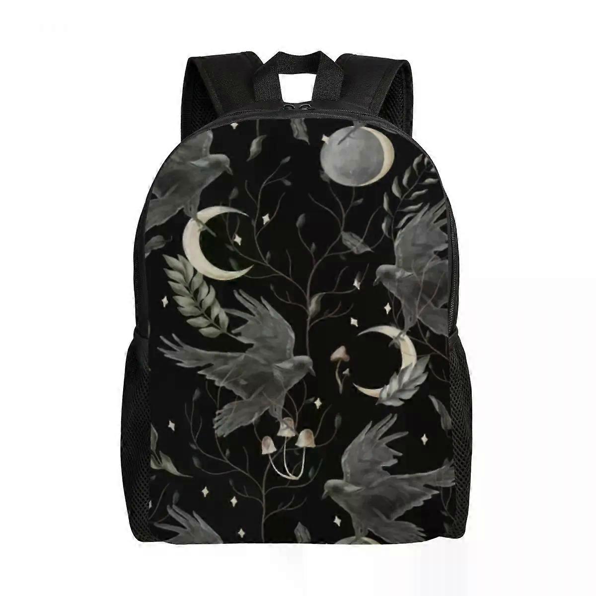 Crow Moon Backpack for Boys Girls Halloween Spooky Witch School Travel ...
