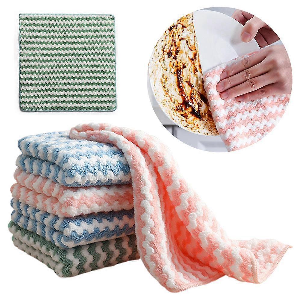 Kitchen daily dish towel dish soft velvet rag non-stick oil thickened ...