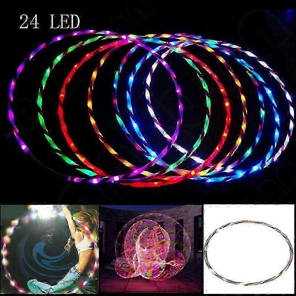 90CM Hula Hoop Sports Colorful Flashing Fitness Lose Weight Tool ...