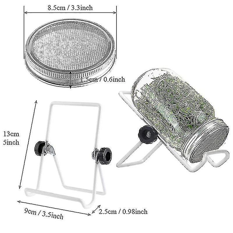 6 Pack Sprouting Jar Lids Fits Regular Mouth Jars | Fruugo UK