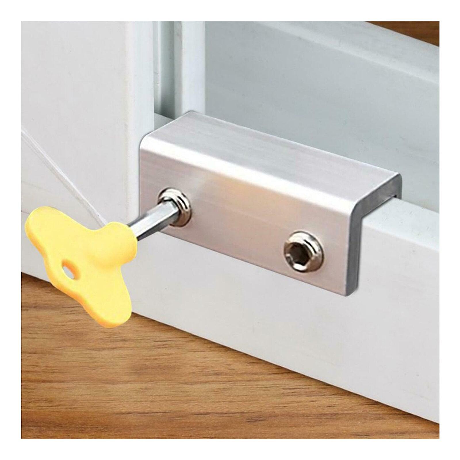 10X Adjustable Sliding Window Locks Door Frame Locks With Key Safety ...