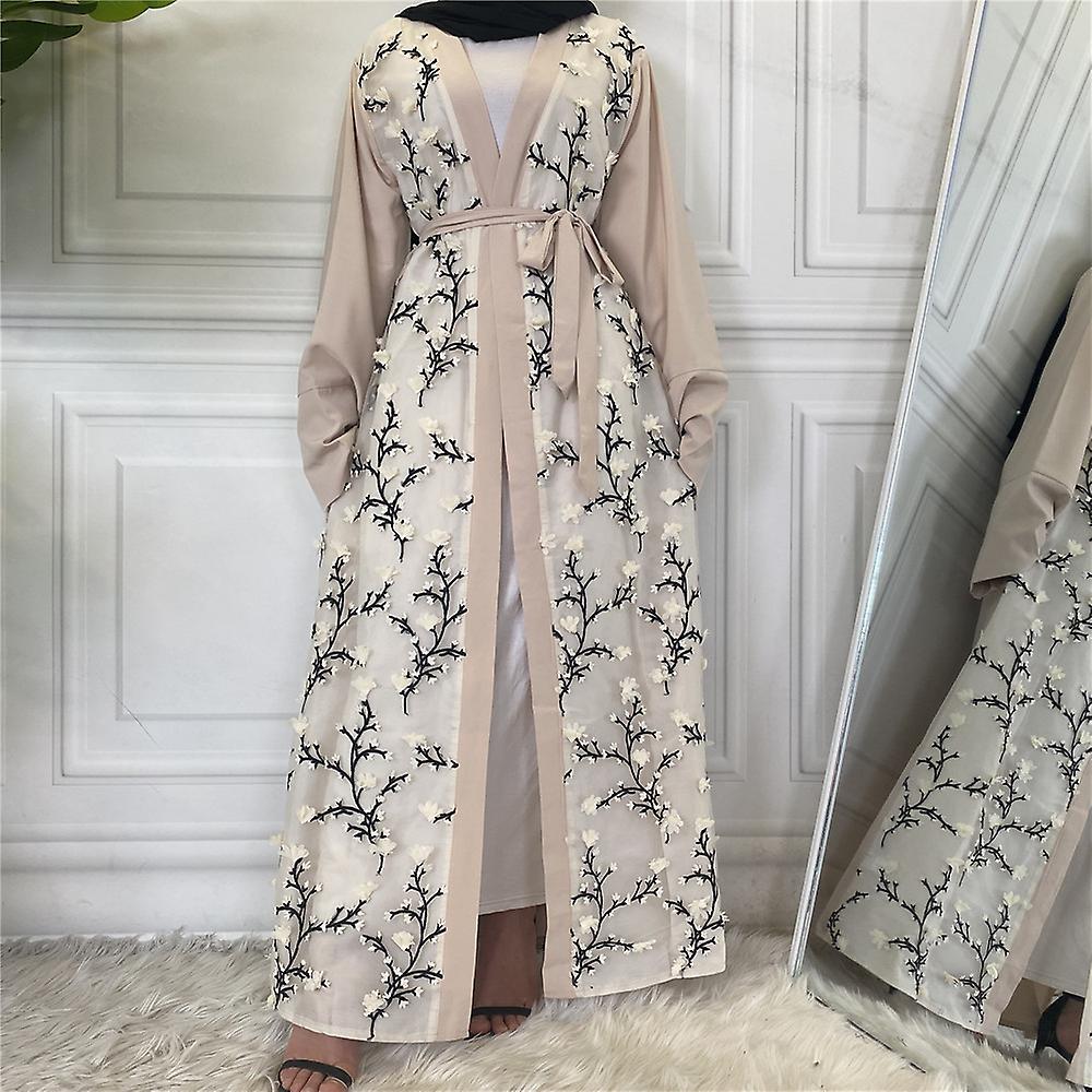 Middle East Fashion Floral Dubai Abaya Kimono Hijab Dress Muslim For Women Turkish Islamic ...