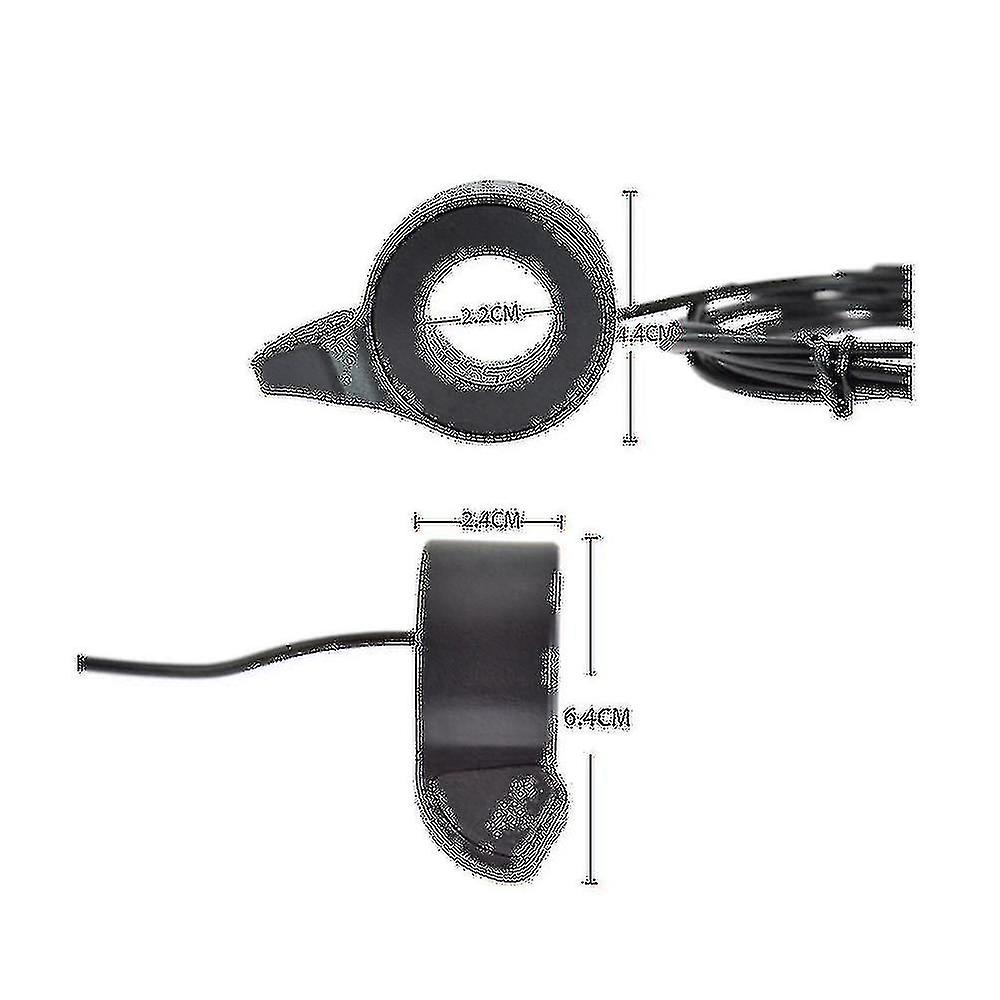 Electric Bike Thumb-dial Speed Regulation Knob Hall Sensor Accelerator ...