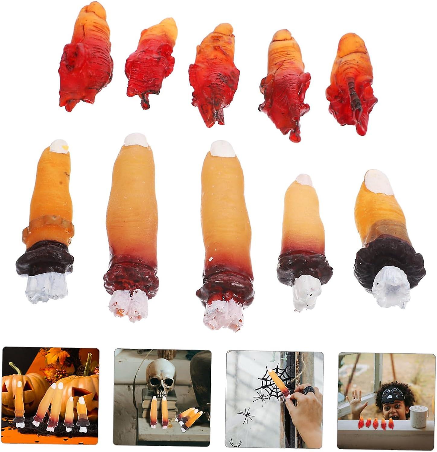 10pcs Decorate Eyeball Ornament Bloody Fingers Were Tricky Hands Props ...