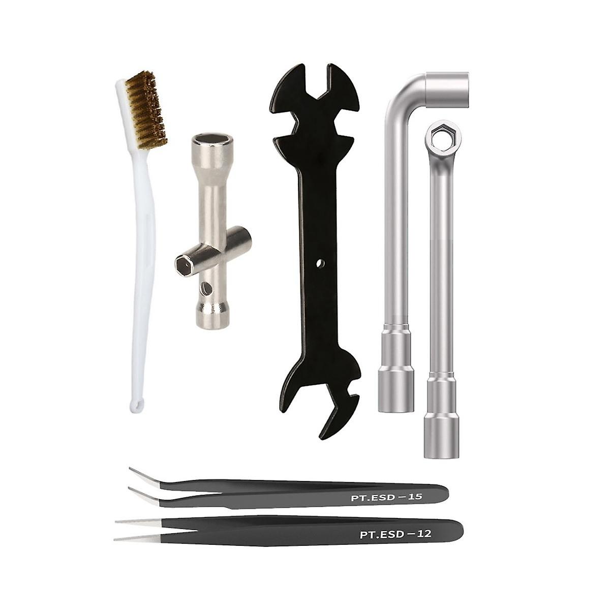 3D Printer Wrench Set Socket Spanner for Nozzle Cleaning Copper Brush ...