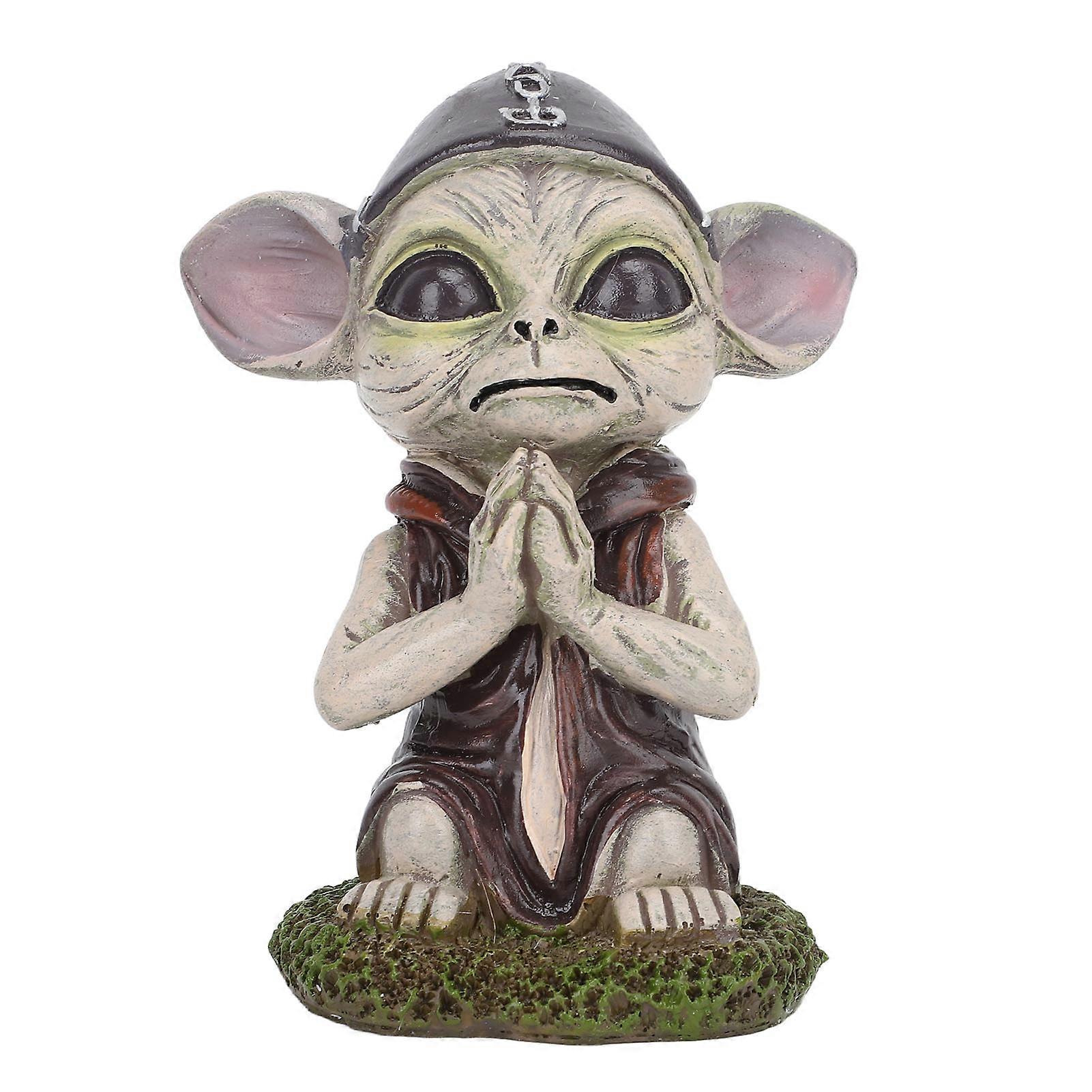Funny Alien Garden Statue Mysterious Alien Figurine Miniature Fairy ...