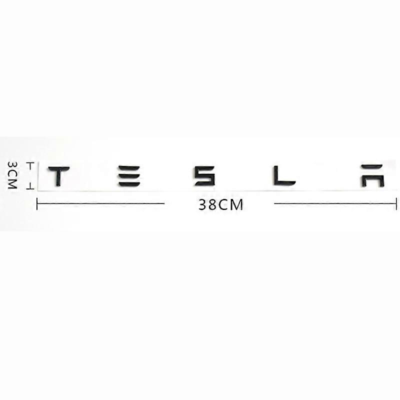 ABS Car Front Hood Emblem Sticker Decoration for Tesla Letters Model 3 ...