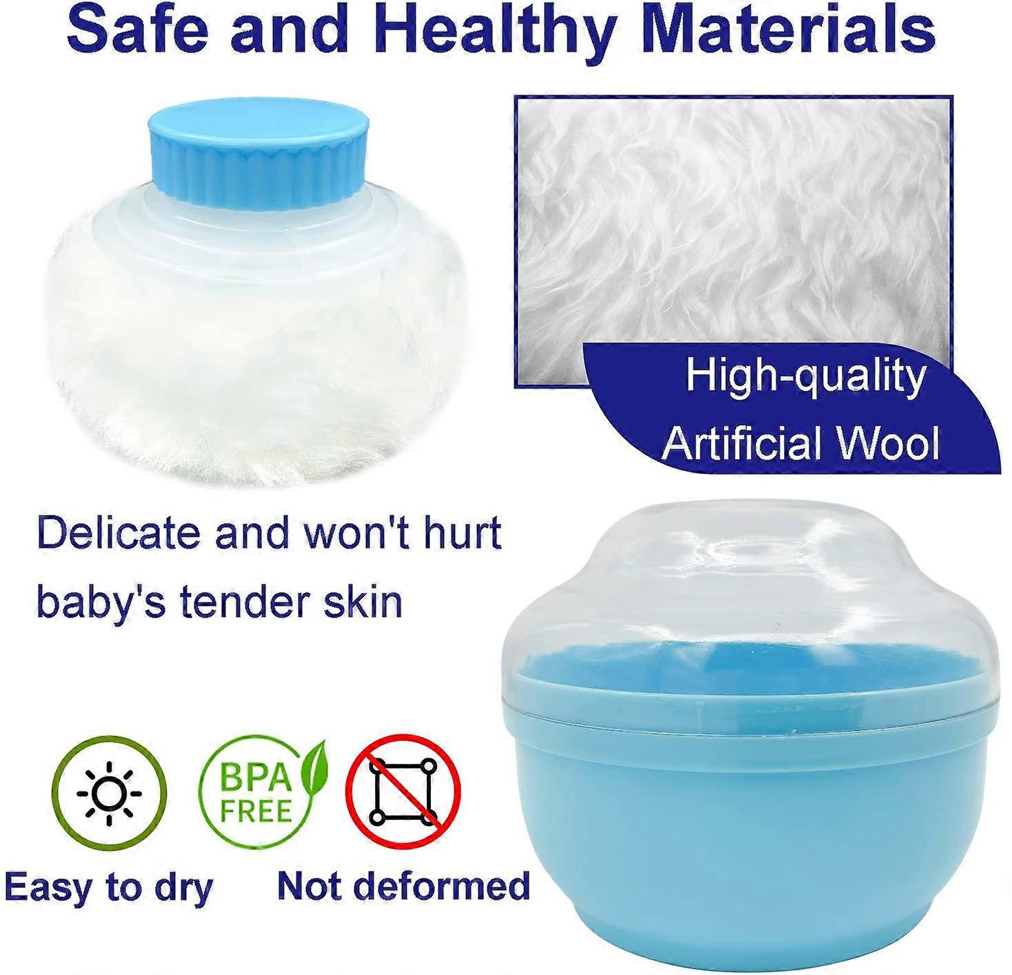 Storage Body Powder Container, Large 3.5" Fluffy Body After-bath Powder ...