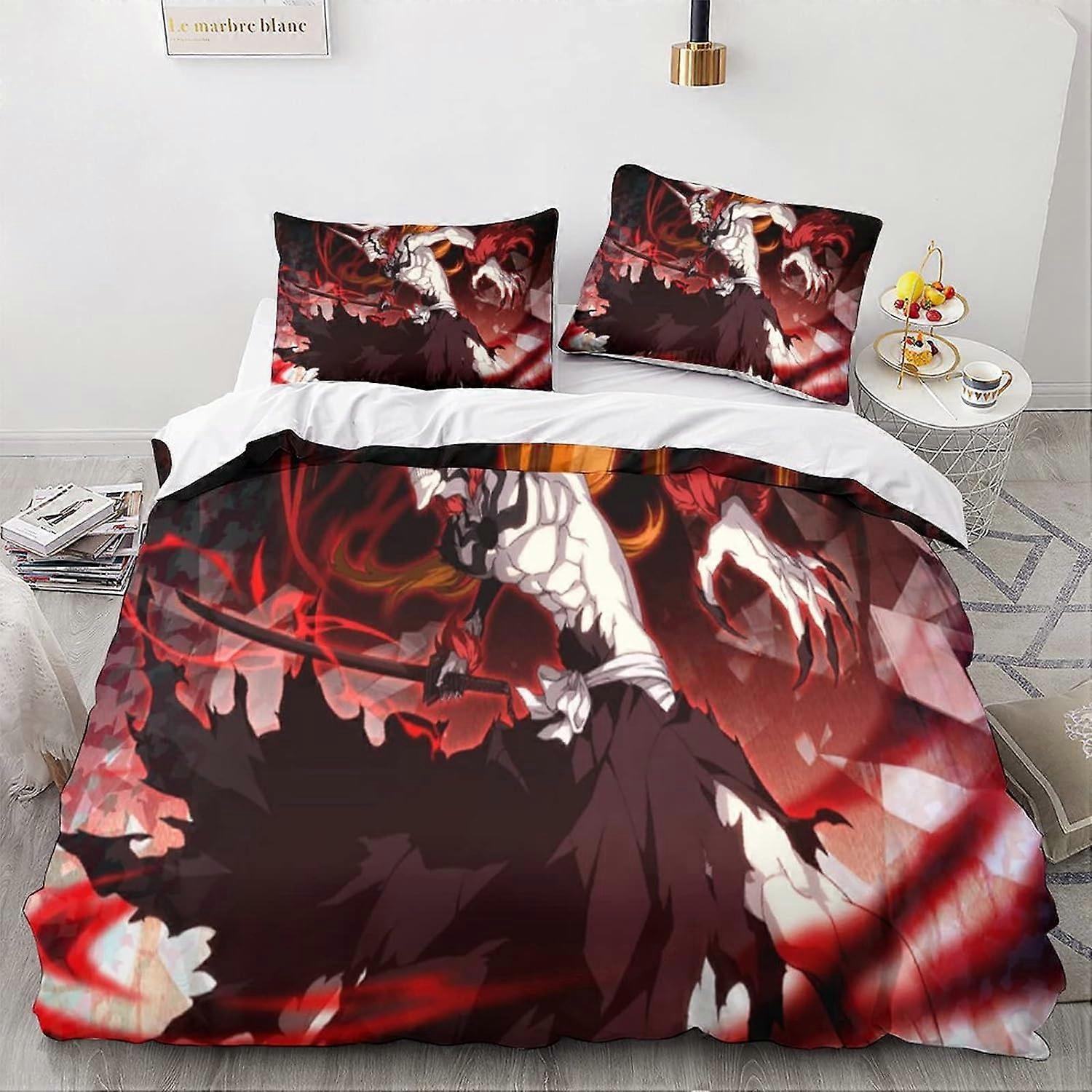 Bleach Anime 3D Print Duvet Cover Set Bedding Set with Zipper Closure ...