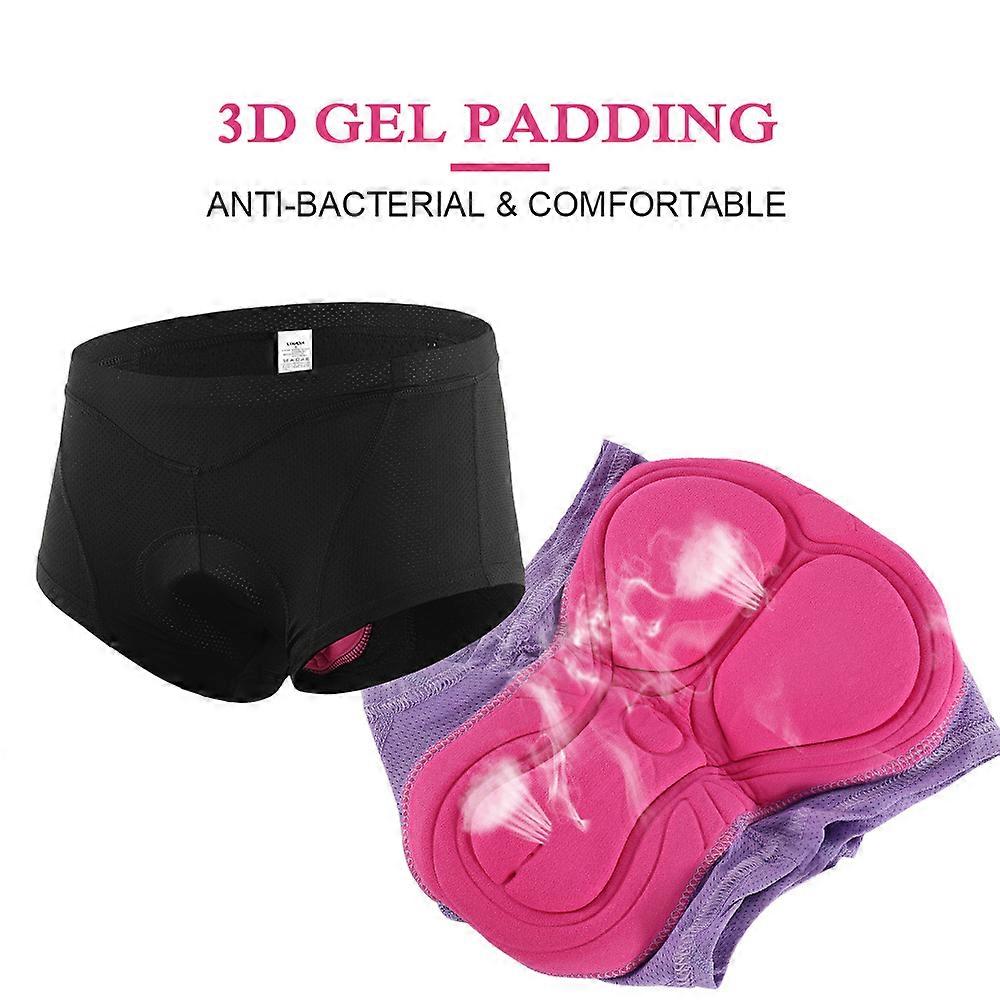 Lixada Women Bike Underwear 3D Gel Padded Bicycle Briefs MTB Cycling Biking Underwear Shorts ...
