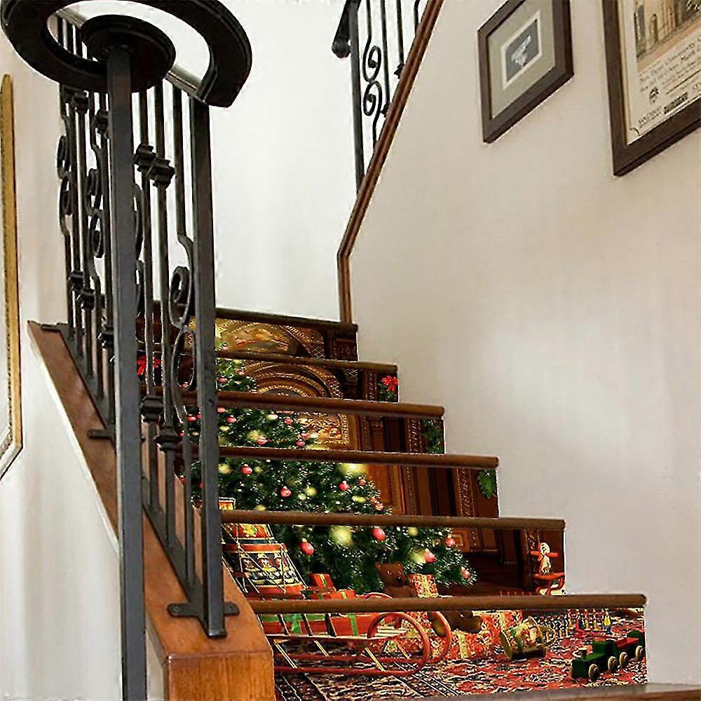 Sztxj Christmas Stair Stickers-3d-3-creative Removable Stair Sticker ...
