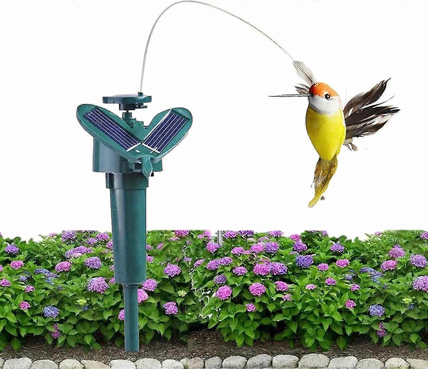 Solar Powered Birds,flying Bird Garden Decor | Funny Solar Or Battery ...