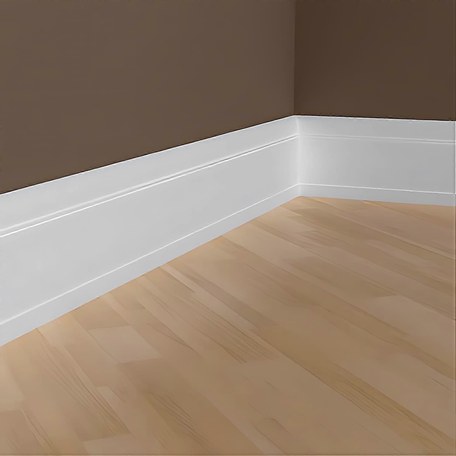 Profhome Decor 1 x Skirting 153102F Profhome white Polyurethane pre ...