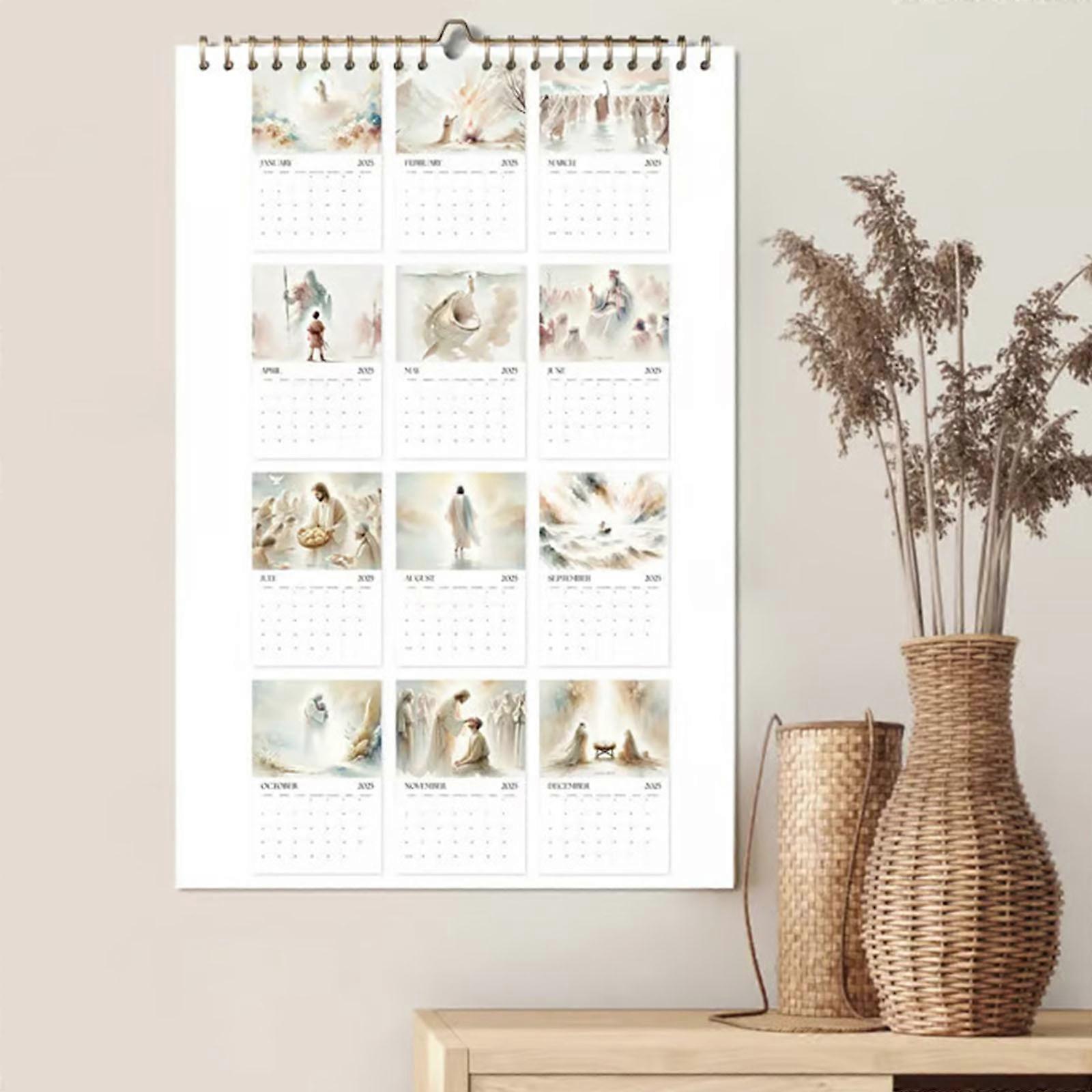 Jesus Christ Calendar 2025 Christian Faith Jesus Monthly Wall Calendar ...