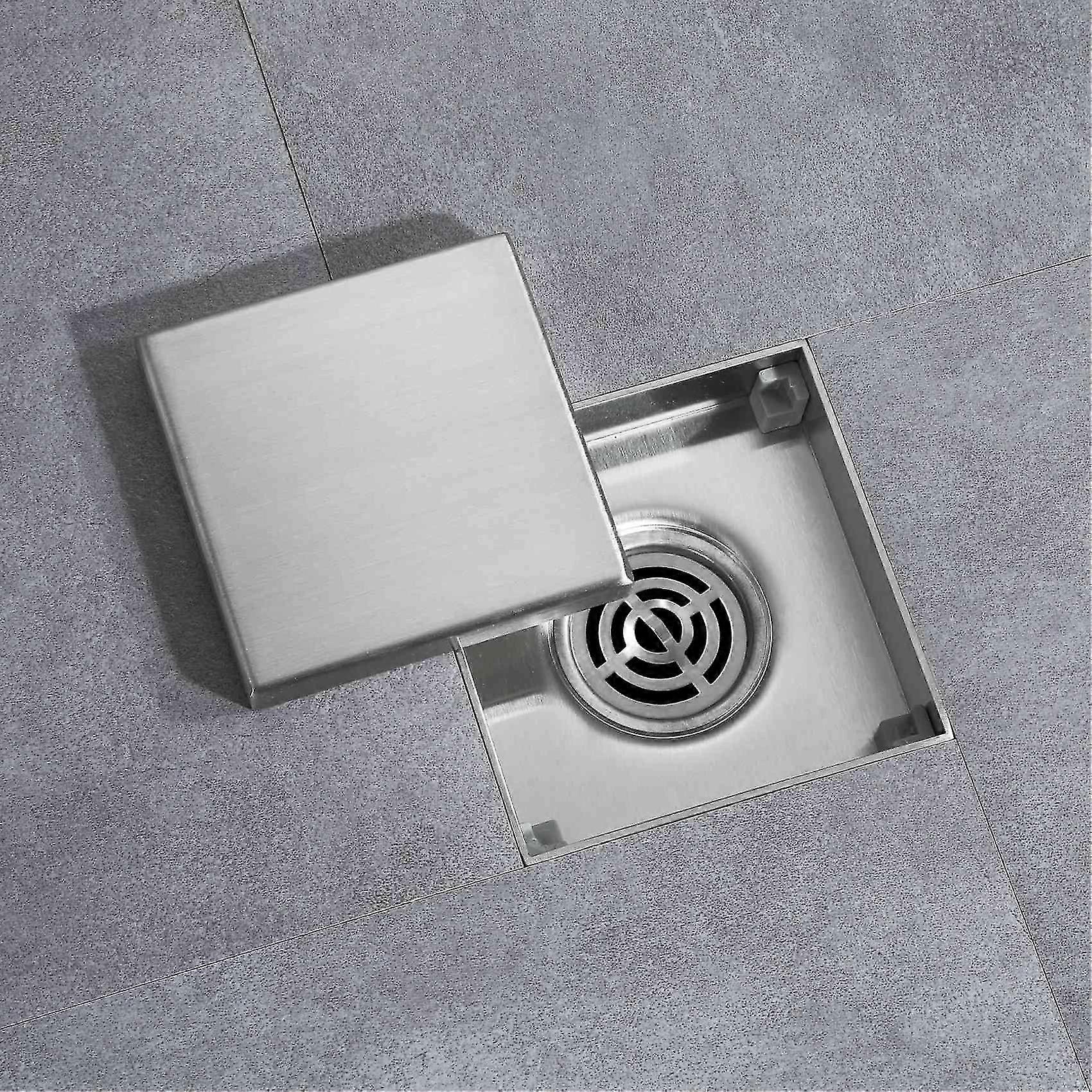 Tile Insert Square Stainless Steel Floor Drain 100x100mm Waste Grates ...
