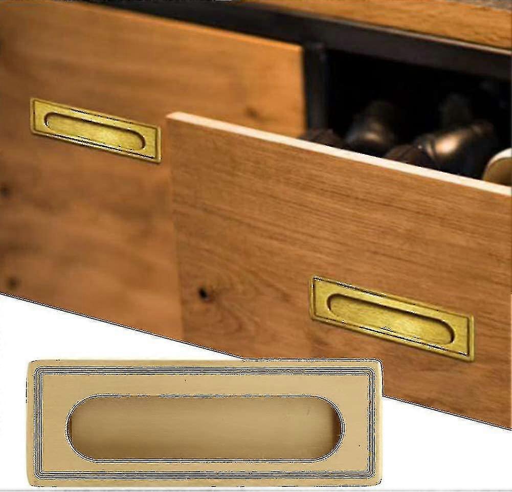 Recessed Handle, Brass Cabinet Hardware Flush Pull, Recessed Invisible ...