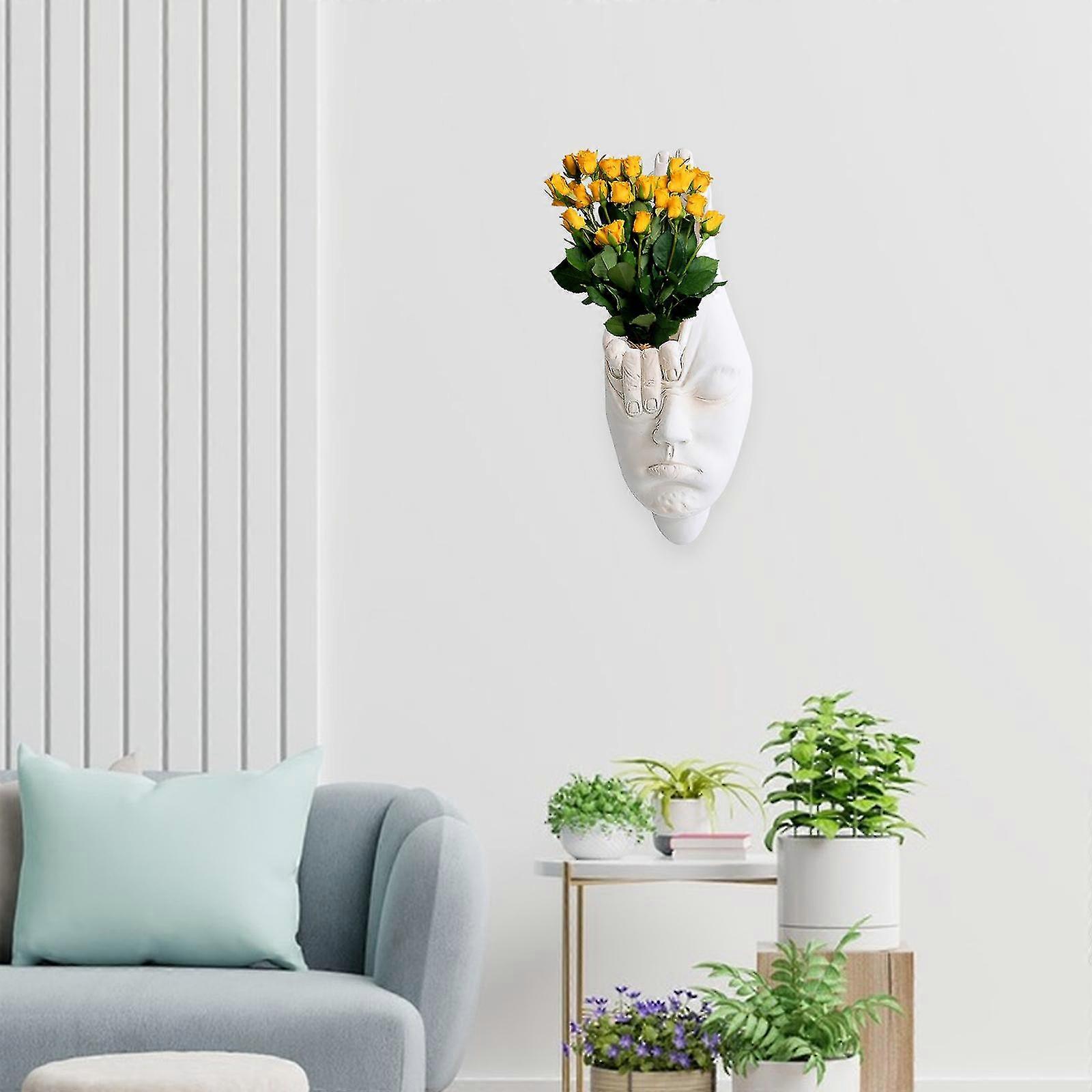 Wall Planter - Face Wall Planters For Indoor Outdoor Plants, Wall Vase ...