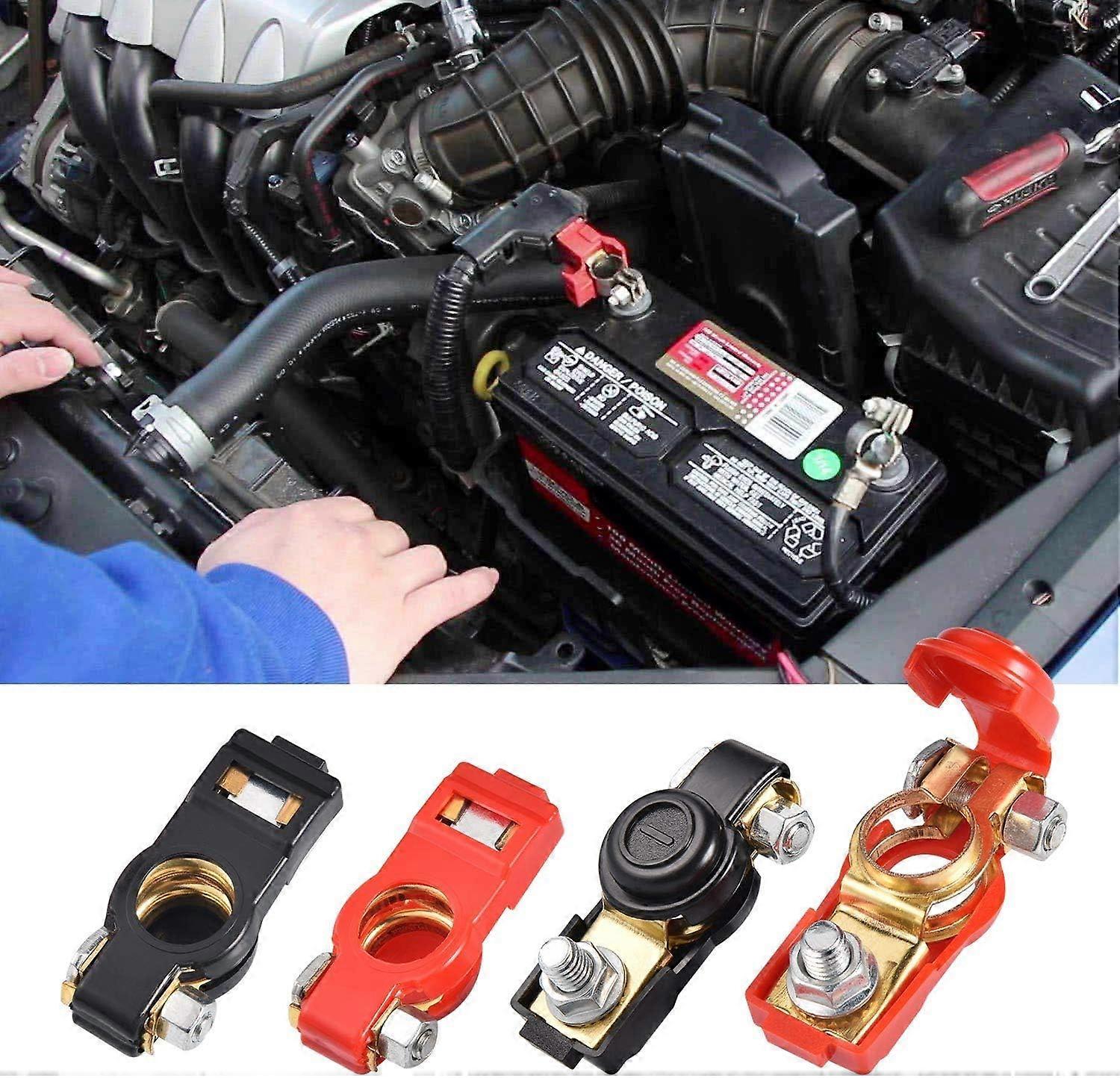 4Pcs Battery Terminals Quick Release Positive & Negative 12v Battery ...