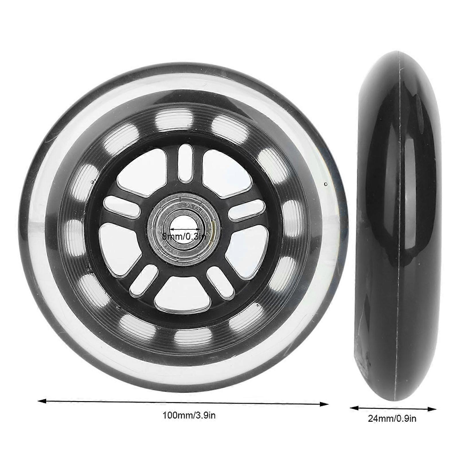 608ZZ ABEC-7 Caster Wheels 4 Inches PU Casters for Small Carts, Doors ...