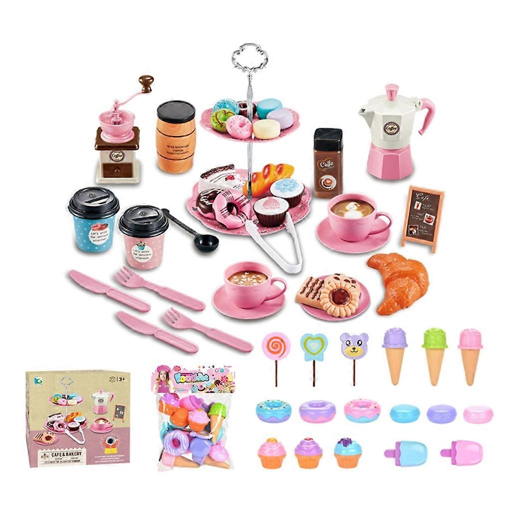 1Set Preschool Playset Pastry Afternoon Tea Dessert Cake Cupcake Toy ...