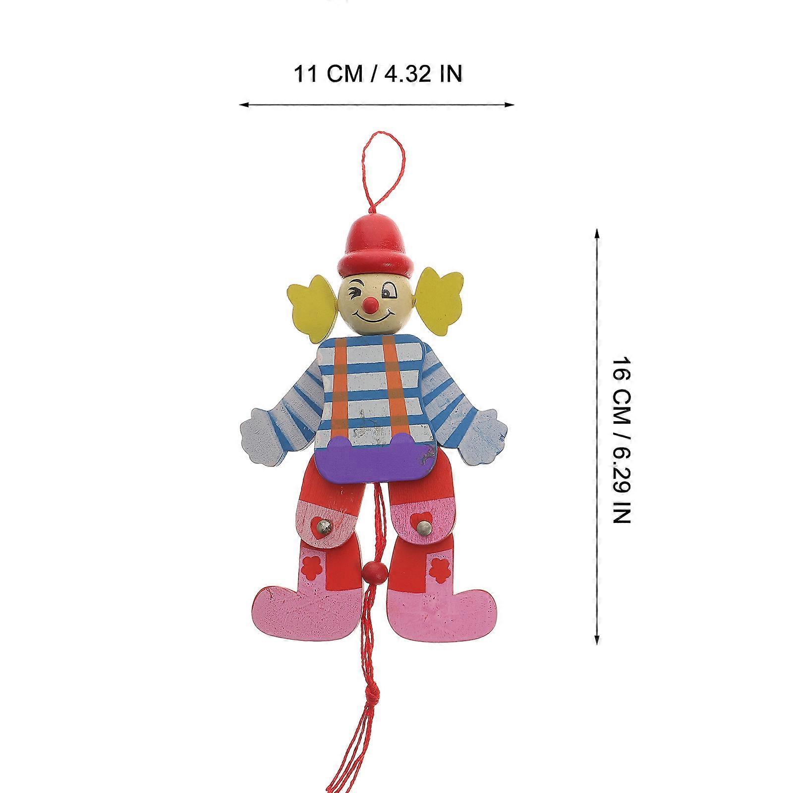 2Pcs Marionettes Puppet Pull String Clown Kids Marionette Toy Clown ...