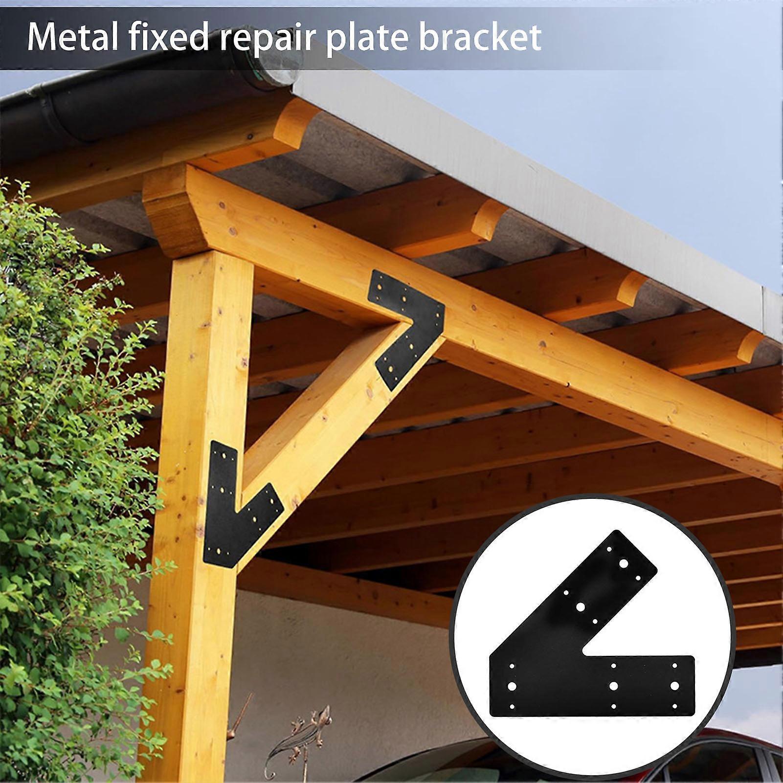 2Pcs 45-Degree Angle Flat Brackets Rustproof Heavy Duty Flat Mending ...
