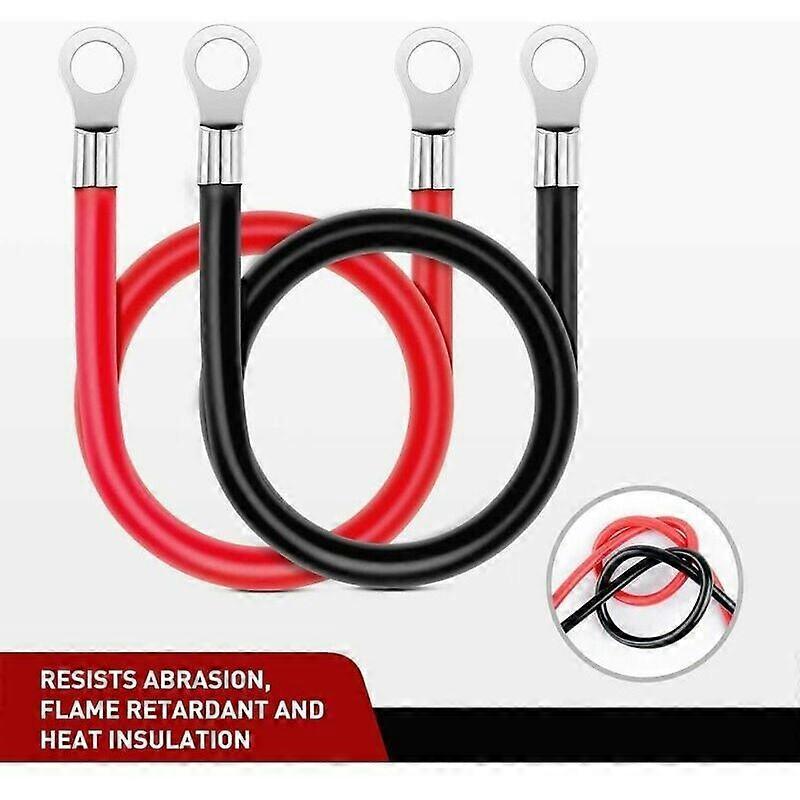 Inverter Battery Cable 16mm² 50cm (Max 100a), Red and Black Tinned ...