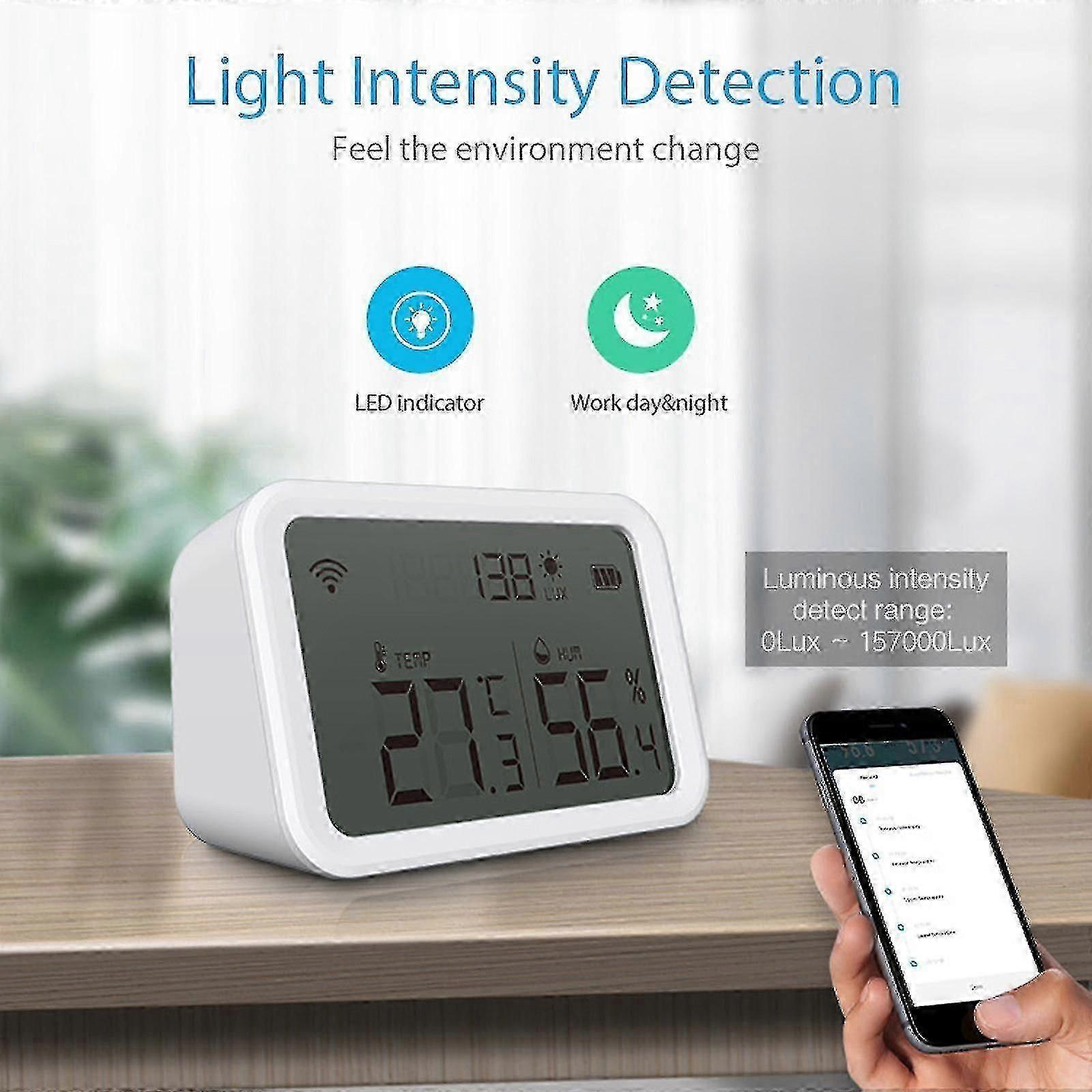 Smart Home Wifi Wireless Temperature Humidity Sensor Lcd Thermometer ...