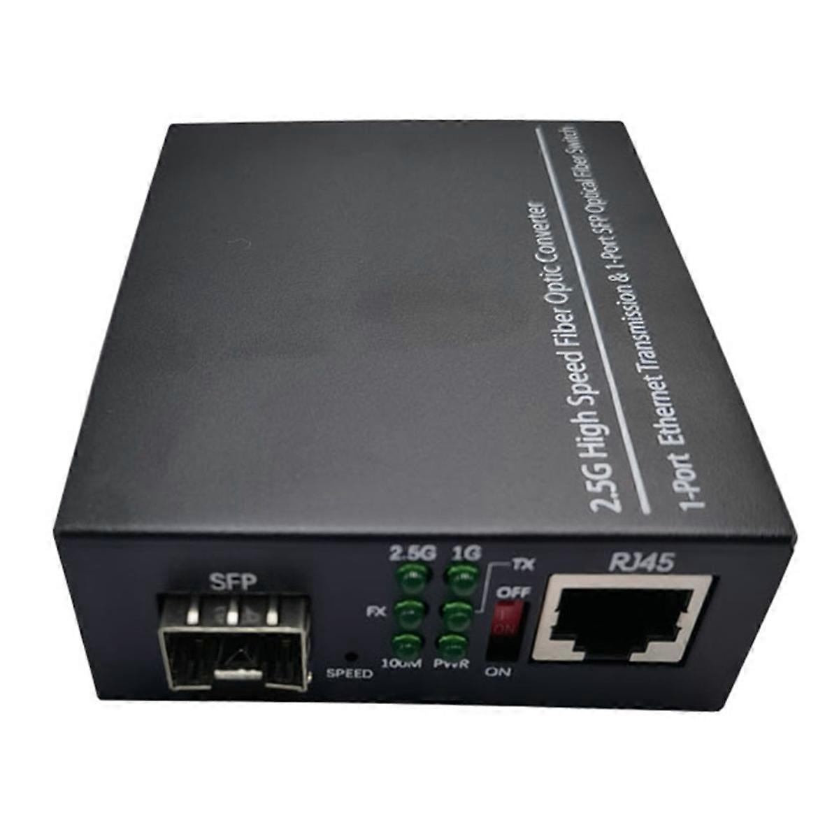 2.5G Fiber Optic Media Converter Gigabit SFP ceiver 1000Mbps Compatible ...