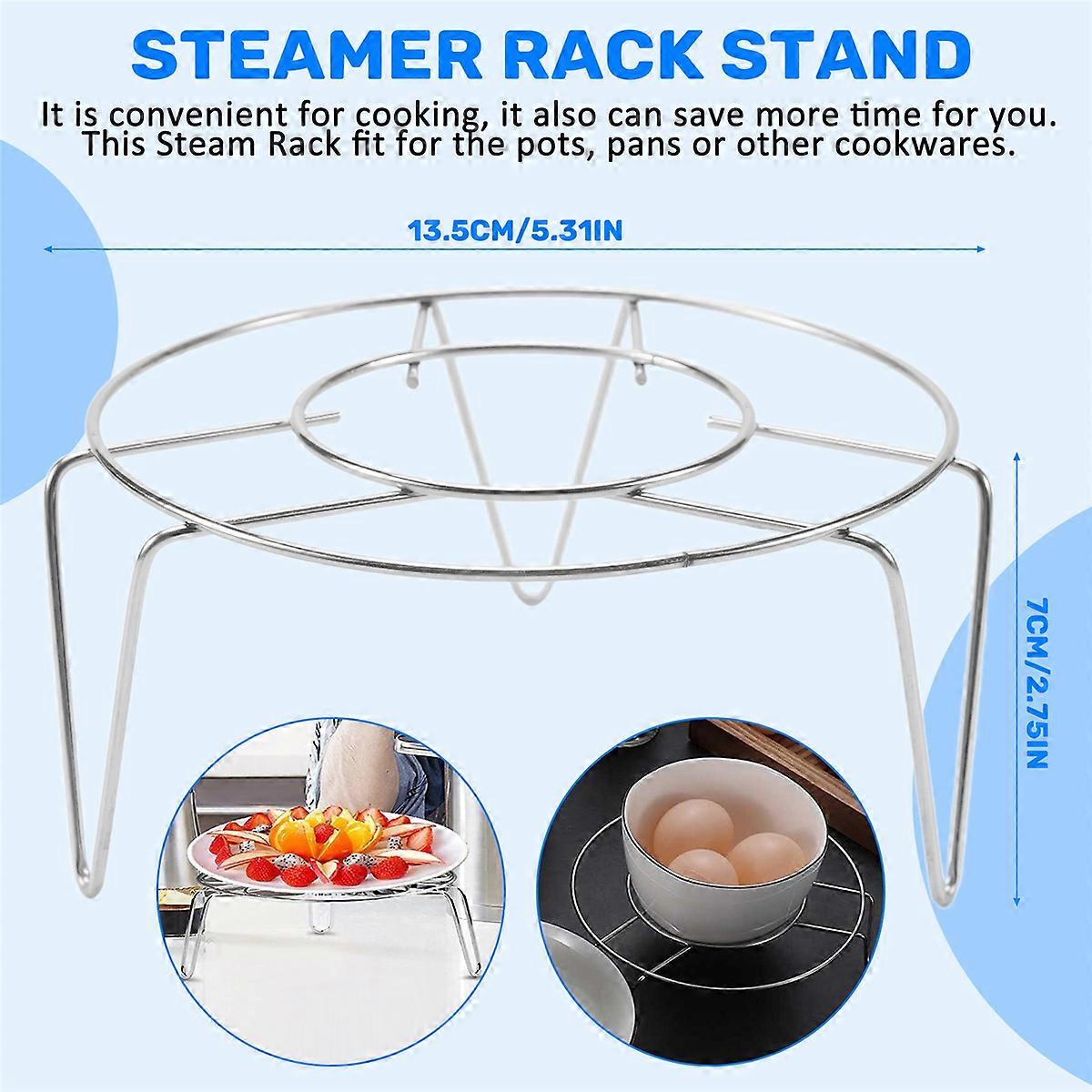 stainless steel Steamer Rack Stand Kitchen Cooking 3 Inch High | Fruugo UK