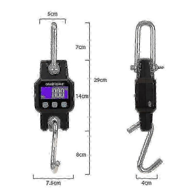 300kg/50g Bluetooth-compatible Crane Scale Rechargeable Portable Hanging Industrial Hook Scales ...
