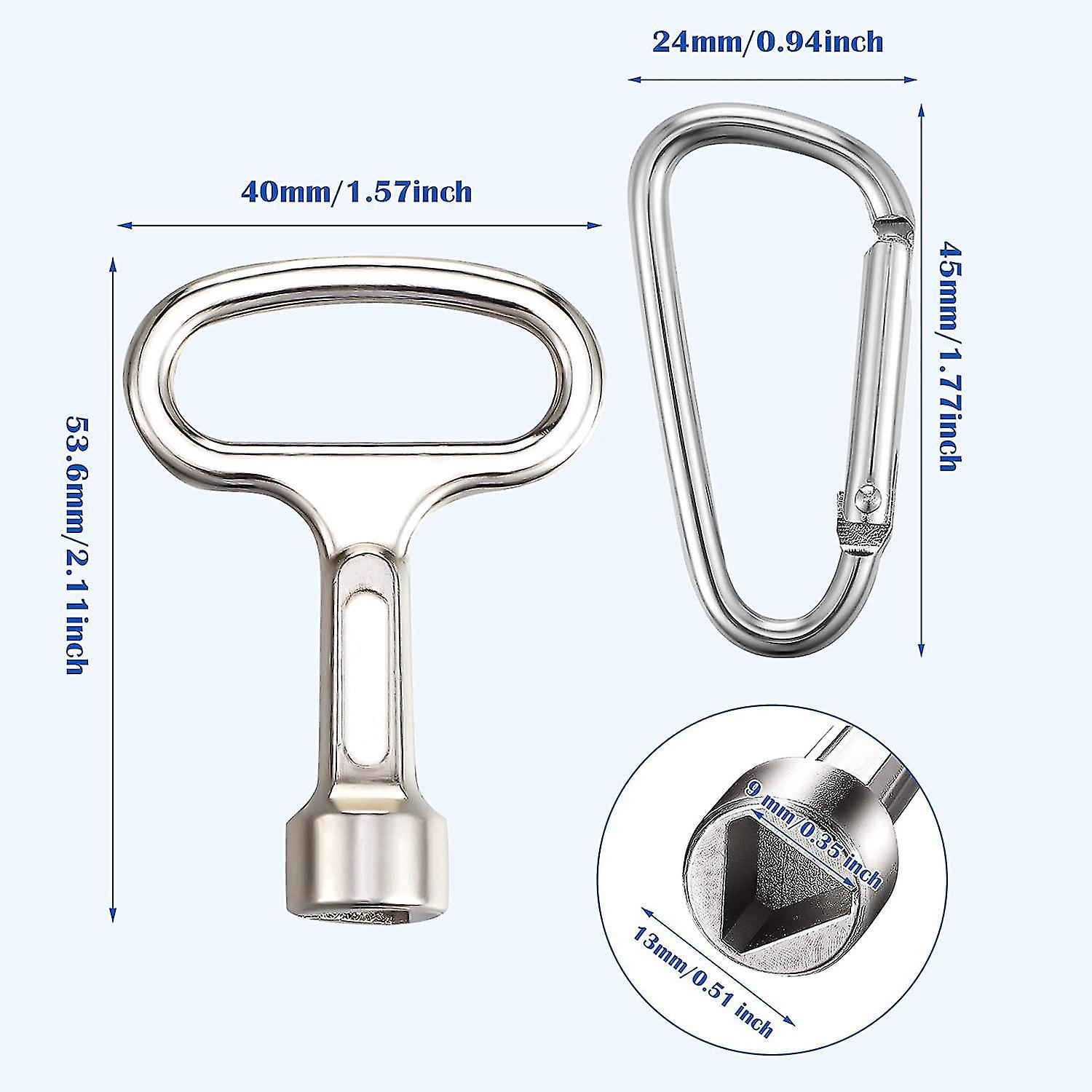 Metal Triangular Wrench Meter Box Key Silver Socket Triangle Wrench ...