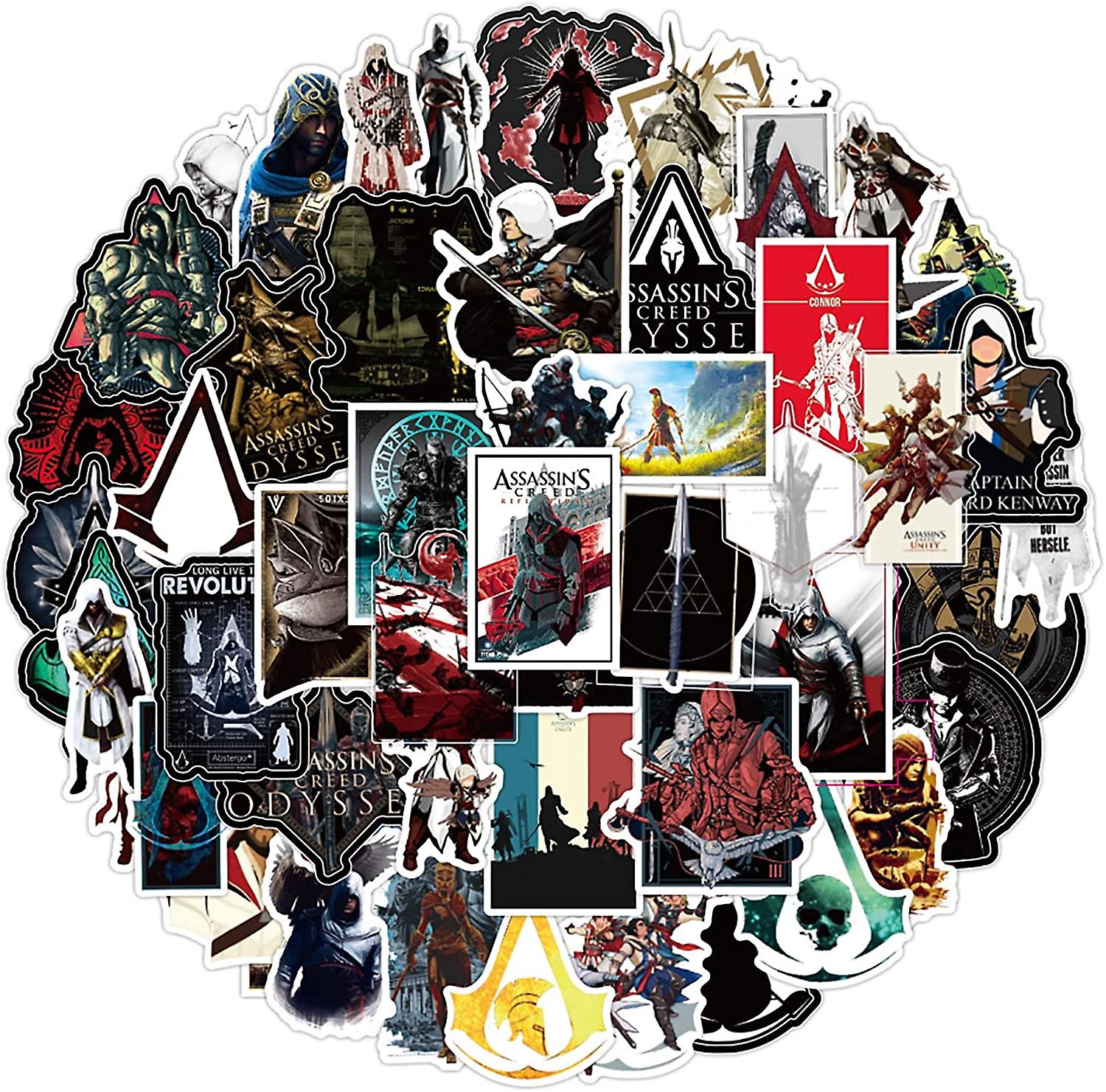 50pcs Assassins Creed Stickers Cool Classic Game Stickers Computer ...