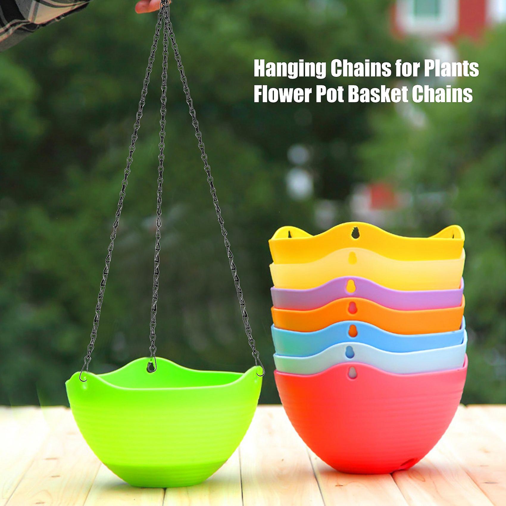 6 Pack Hanging Chain, Heavy Duty 50cm Hanging Flower Basket Replacement ...