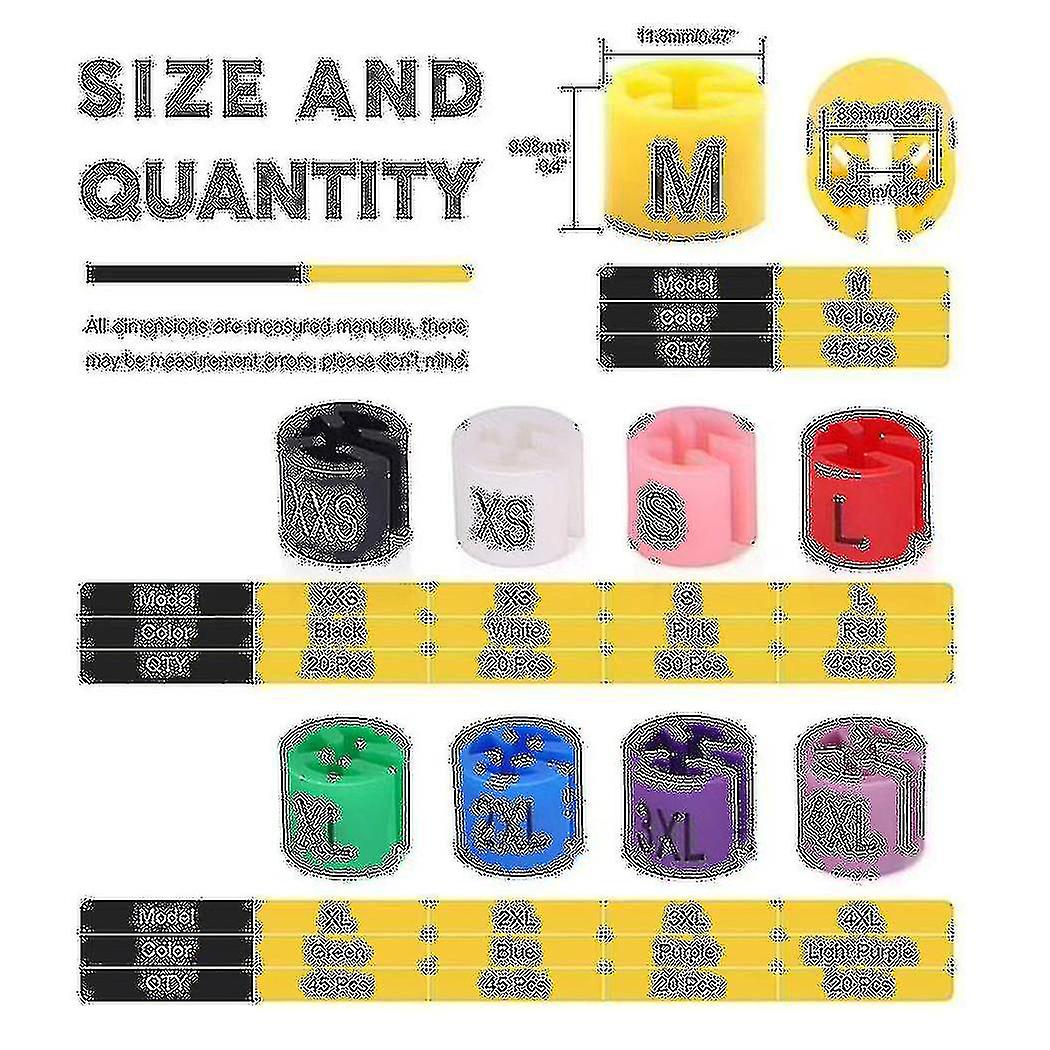 290 Pcs Snap Retail Clothes Hanger Size Markers Garment Tags Xxs To 4xl ...