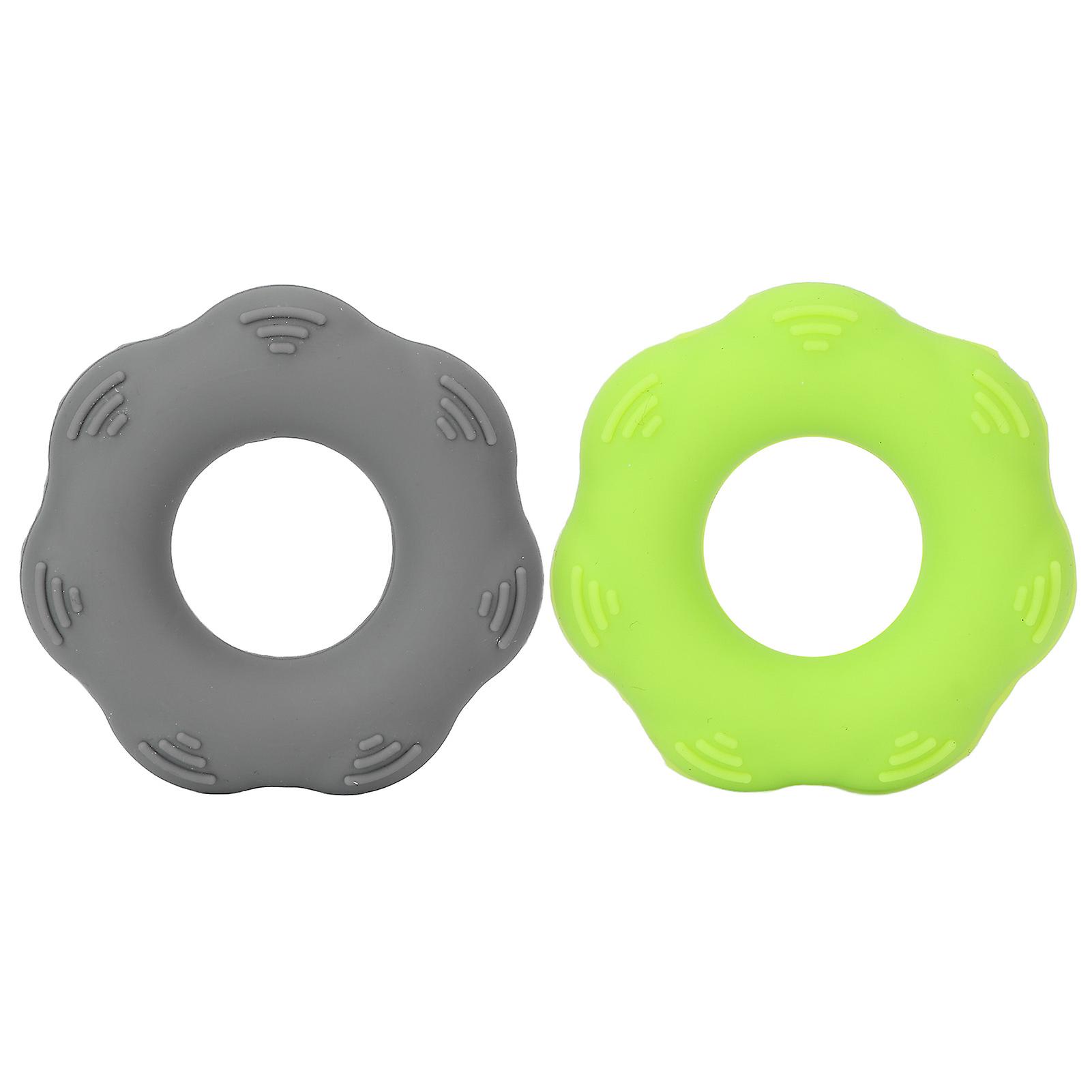 2pcs Hand Grip Strengthener Silicone 40lb Green Exerciser Ring 40lb ...